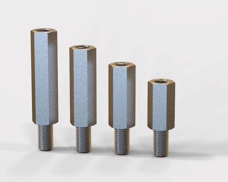 M20 Hexagonal Stud Male-Female Connector 3D model 3D printable | CGTrader