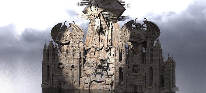 Ancient Sand temple Stone temple 3D model | CGTrader