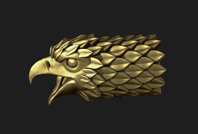 Falcon Head Stylized 3D model 3D printable | CGTrader