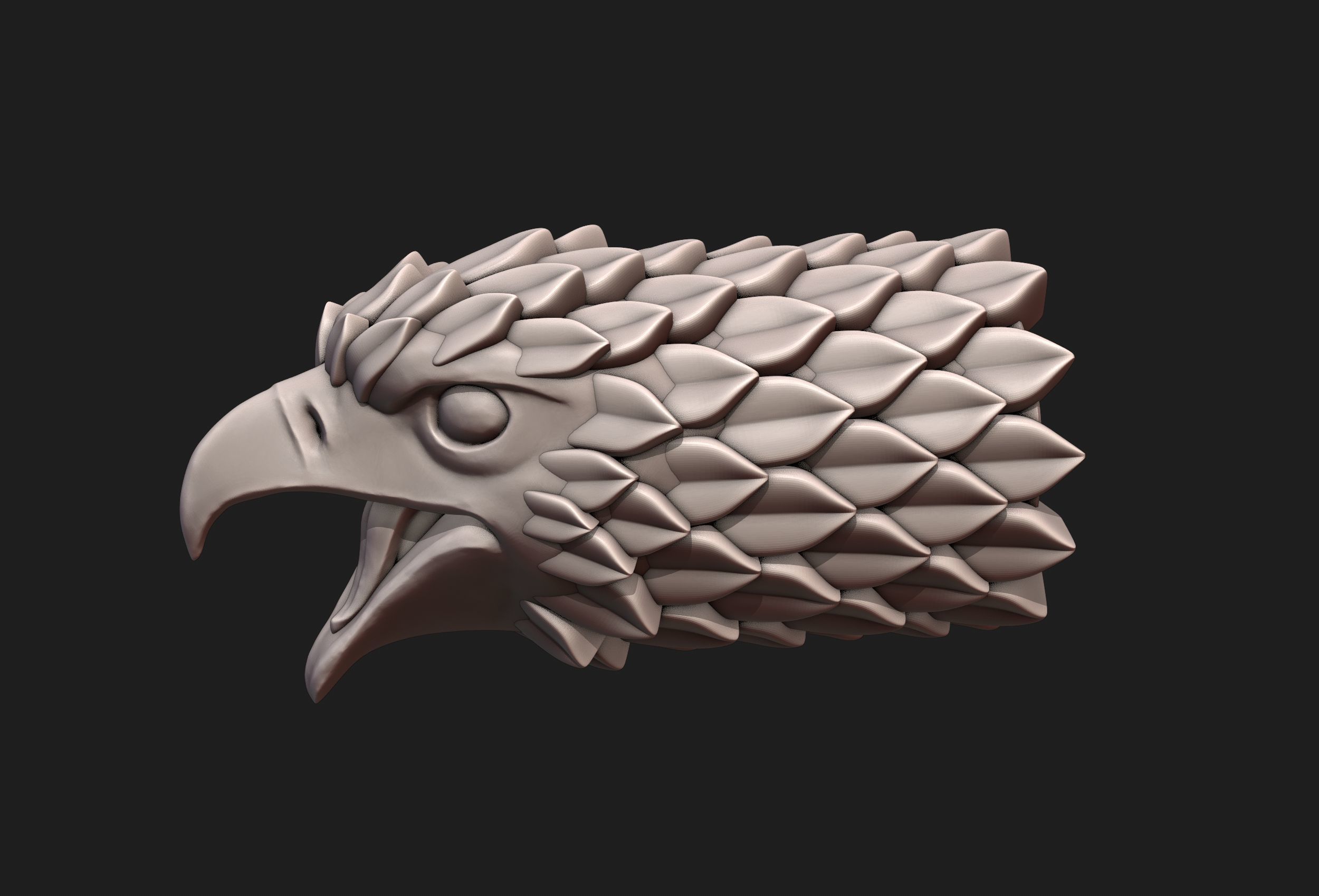 Falcon Head Stylized 3D model 3D printable | CGTrader