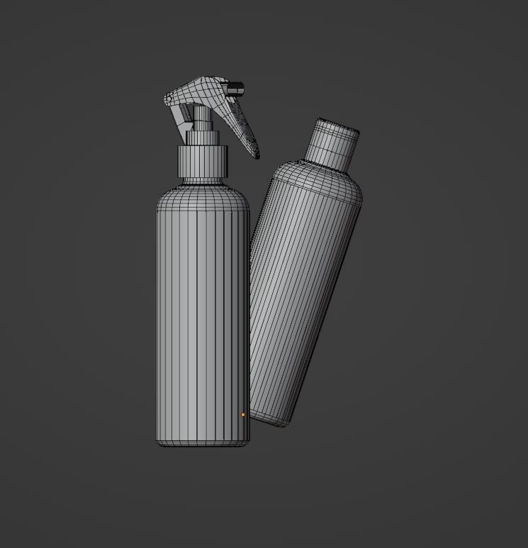 Trigger Spray Bottle 250ml 3D Model Realistic 3D model | CGTrader