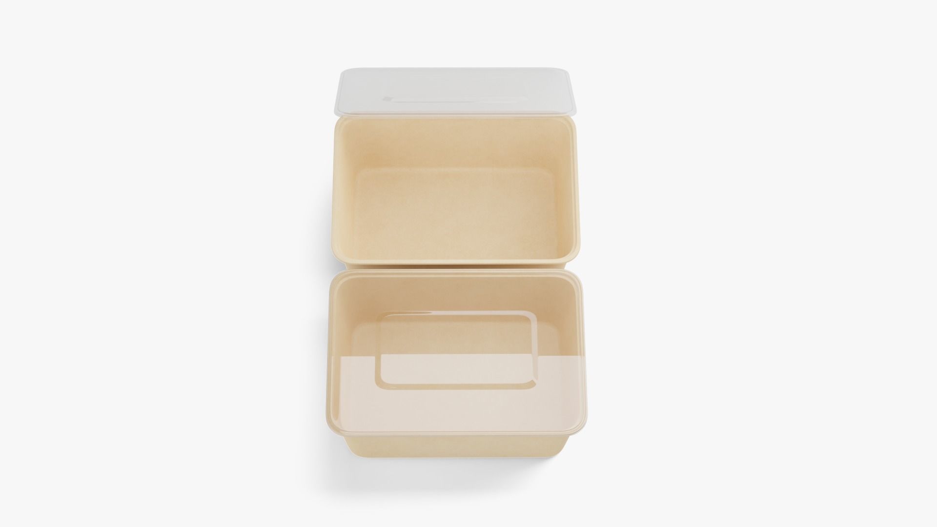 3D model Rectangle Meal Prep Container 2 VR / AR / low-poly | CGTrader
