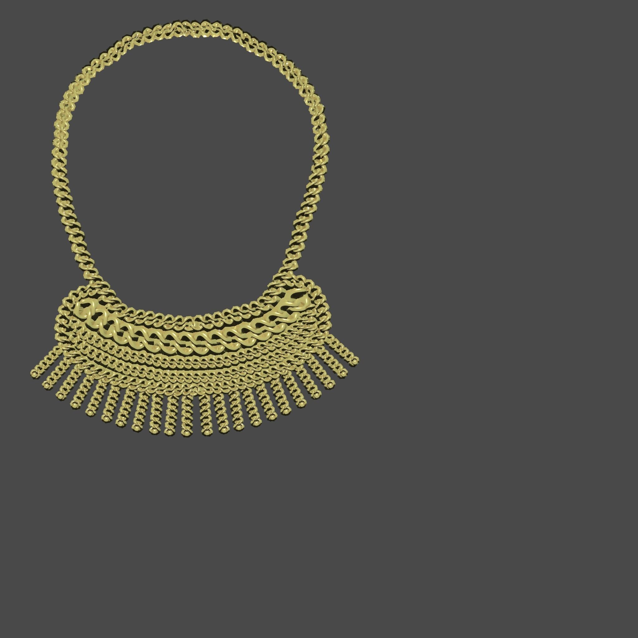 3D model Gold Chains Necklace VR / AR / low-poly | CGTrader