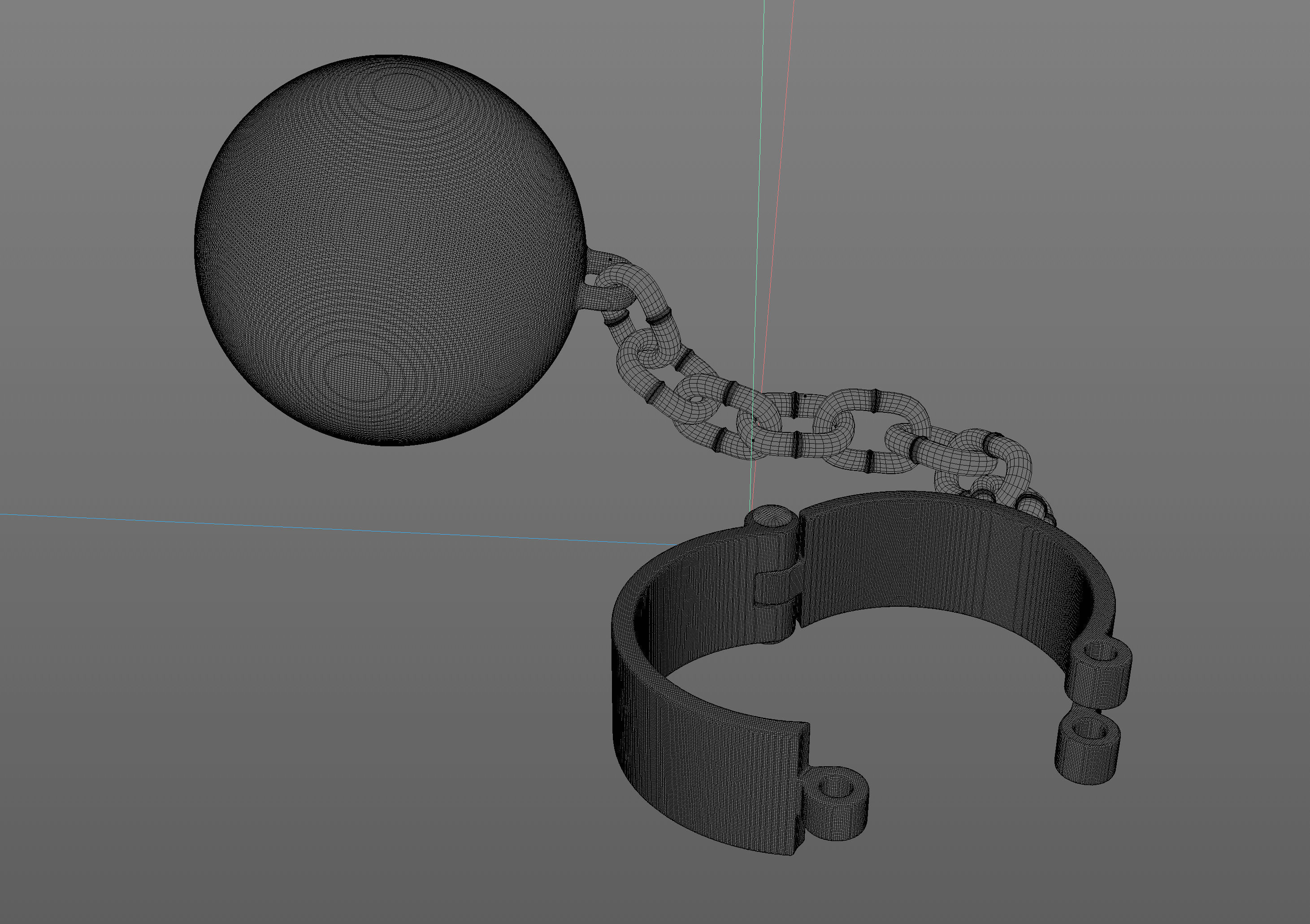 Ball And Chain Shackle 3D model | CGTrader