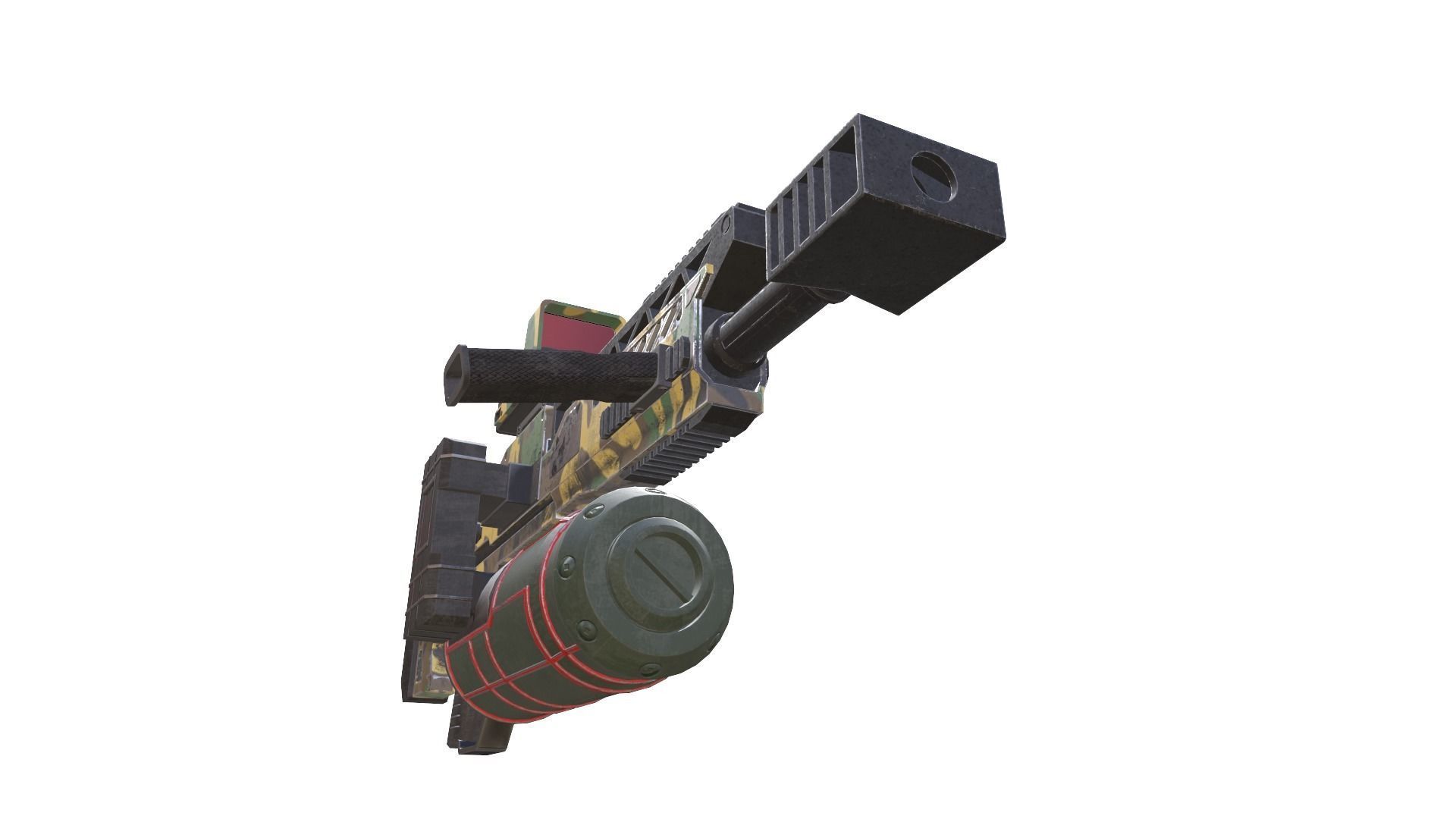 3D model Heavy SCI-FI shotgun low poly game ready model VR / AR / low ...