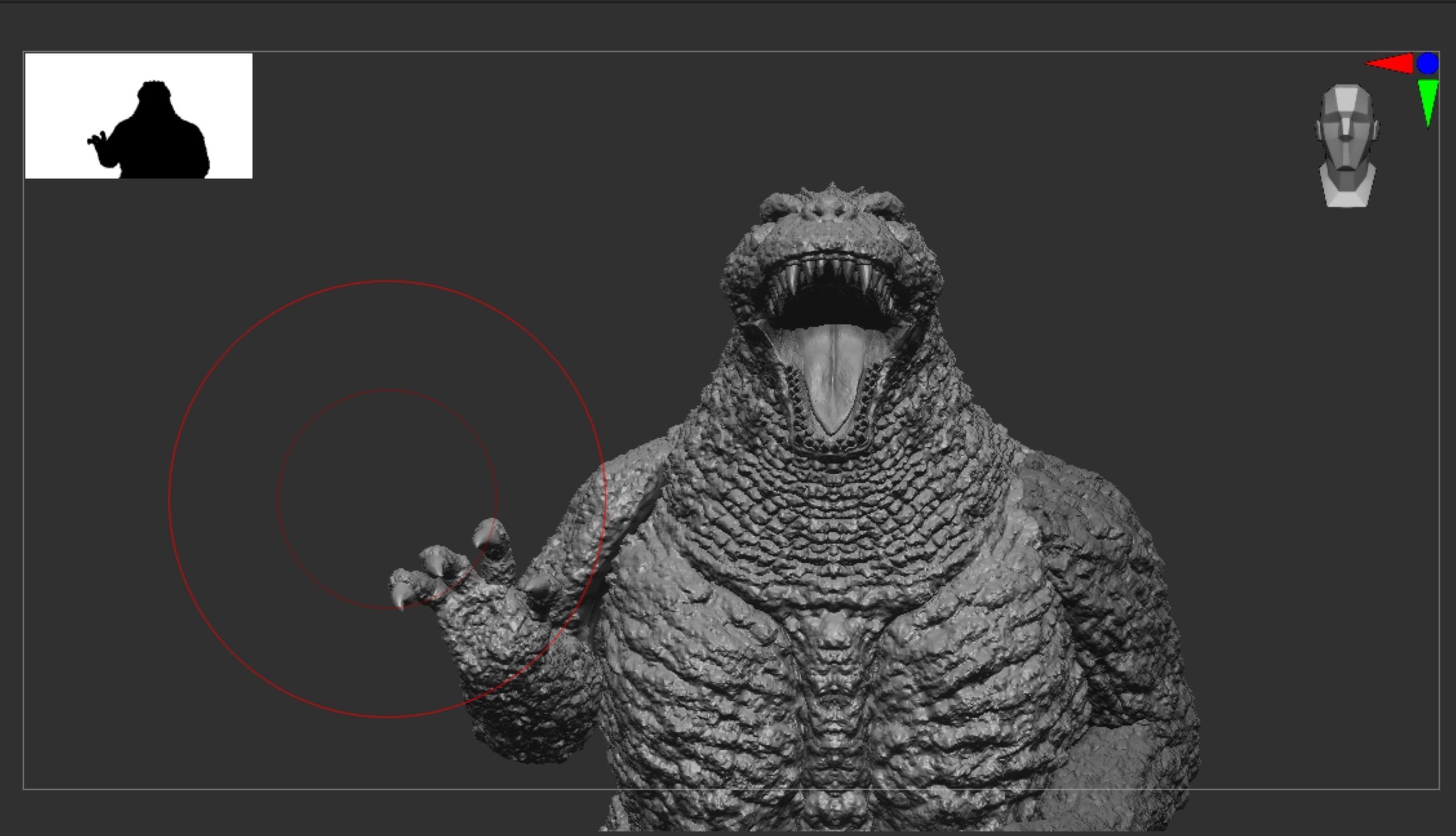 Classic Godzilla sculpted in Zbrush 1 piece ready to 3D print 3D model ...