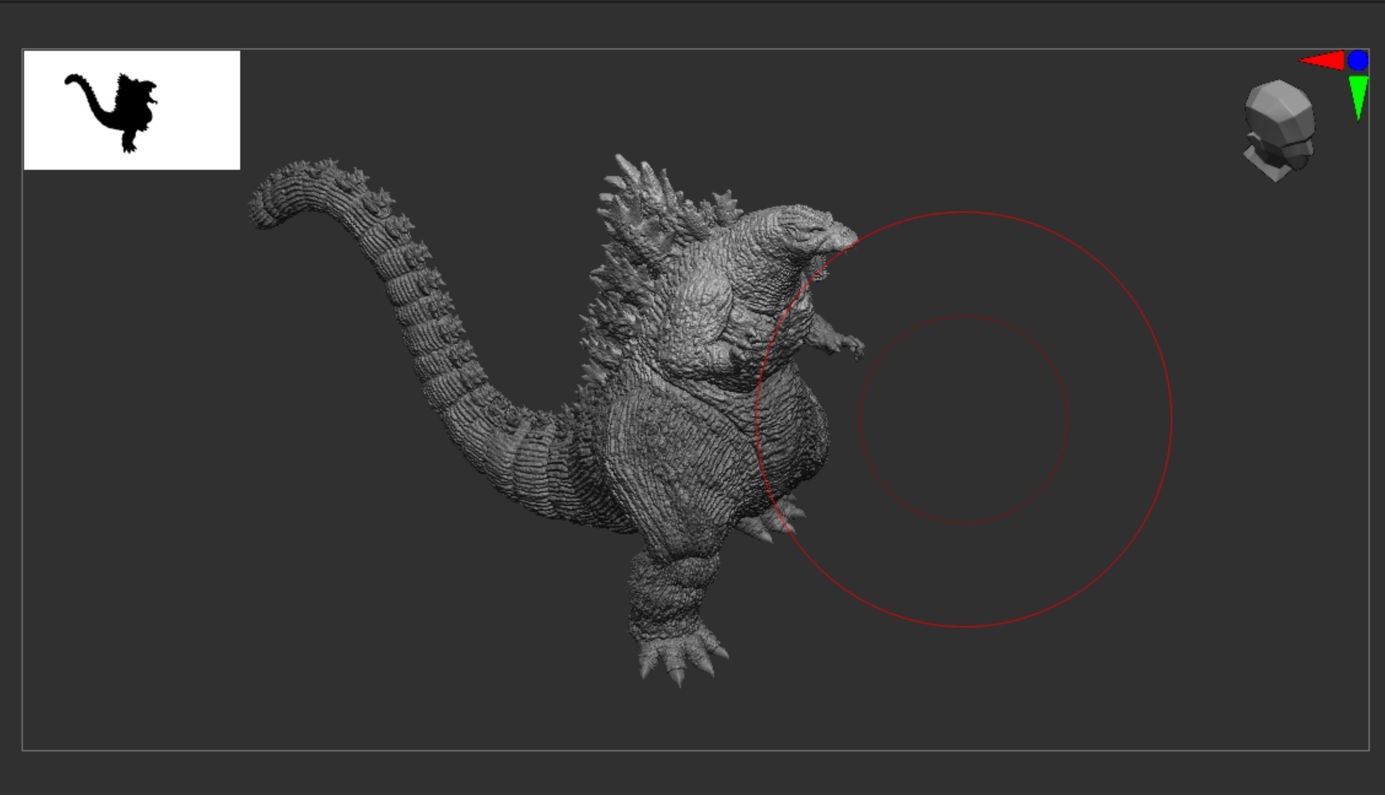 Classic Godzilla sculpted in Zbrush 1 piece ready to 3D print 3D model ...
