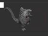 Classic Godzilla sculpted in Zbrush 1 piece ready to 3D print 3D model ...