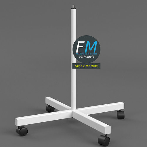 4 wheels rolling stand base 3D model | CGTrader