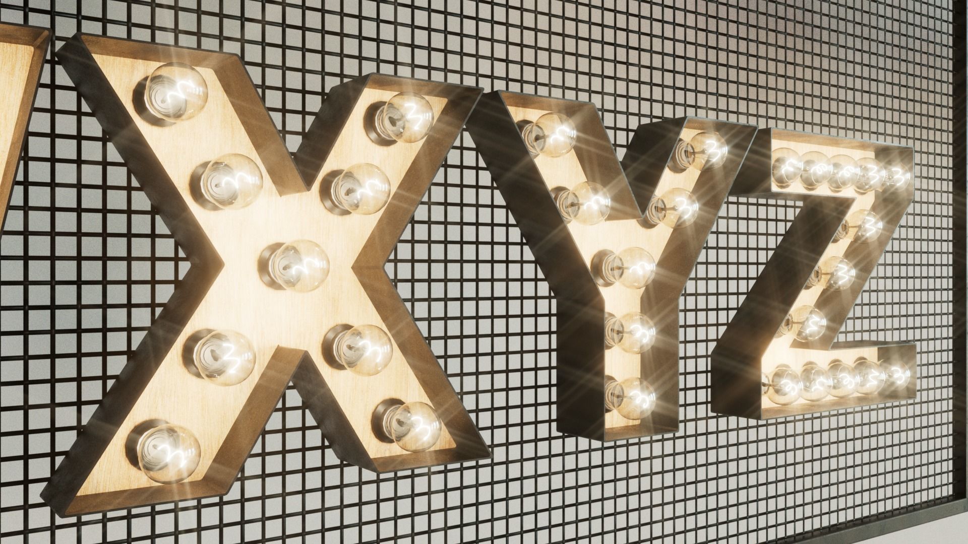 Interior decor Letters 3D model | CGTrader