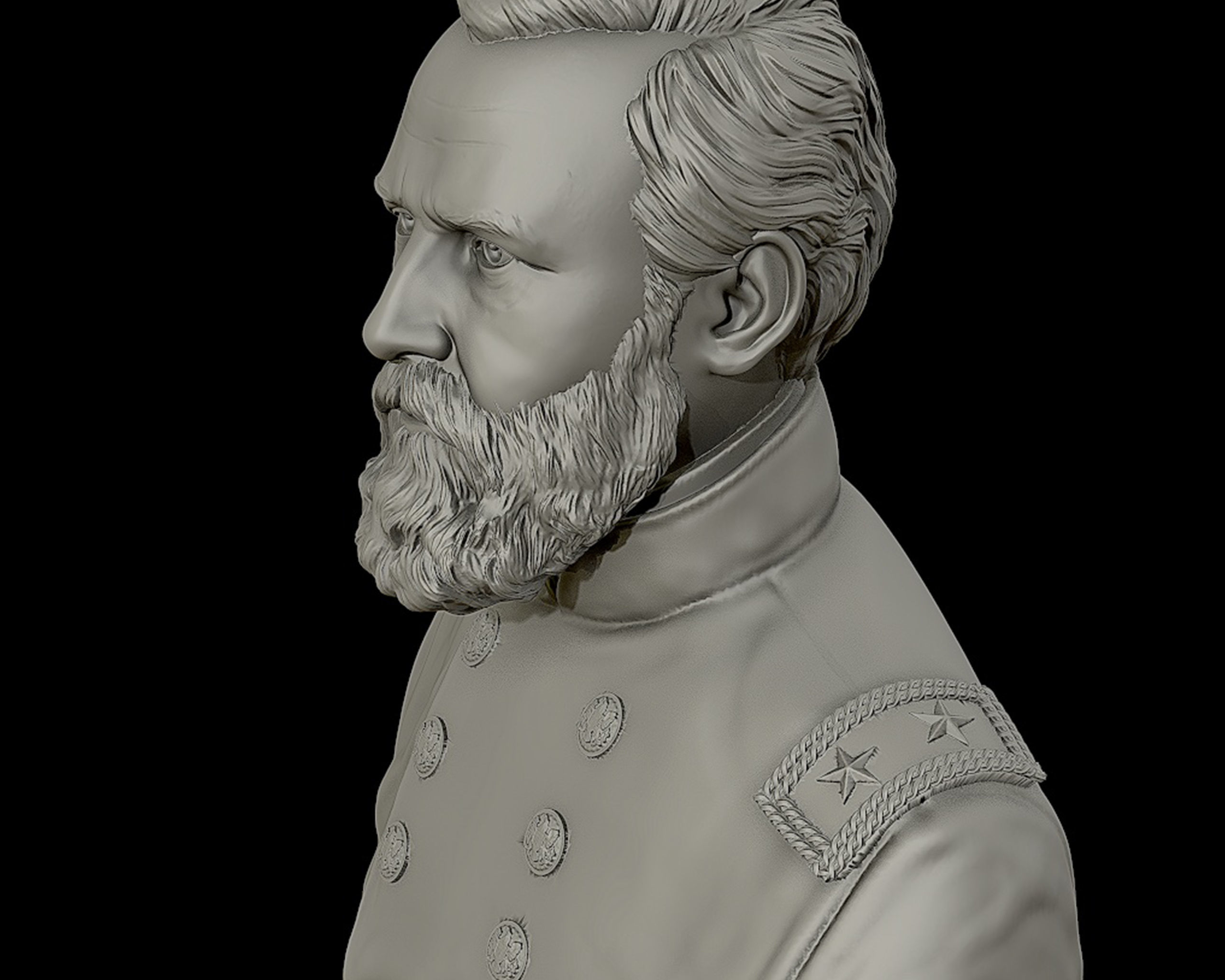 General George Henry Thomas bust sculpture 3D model 3D printable | CGTrader