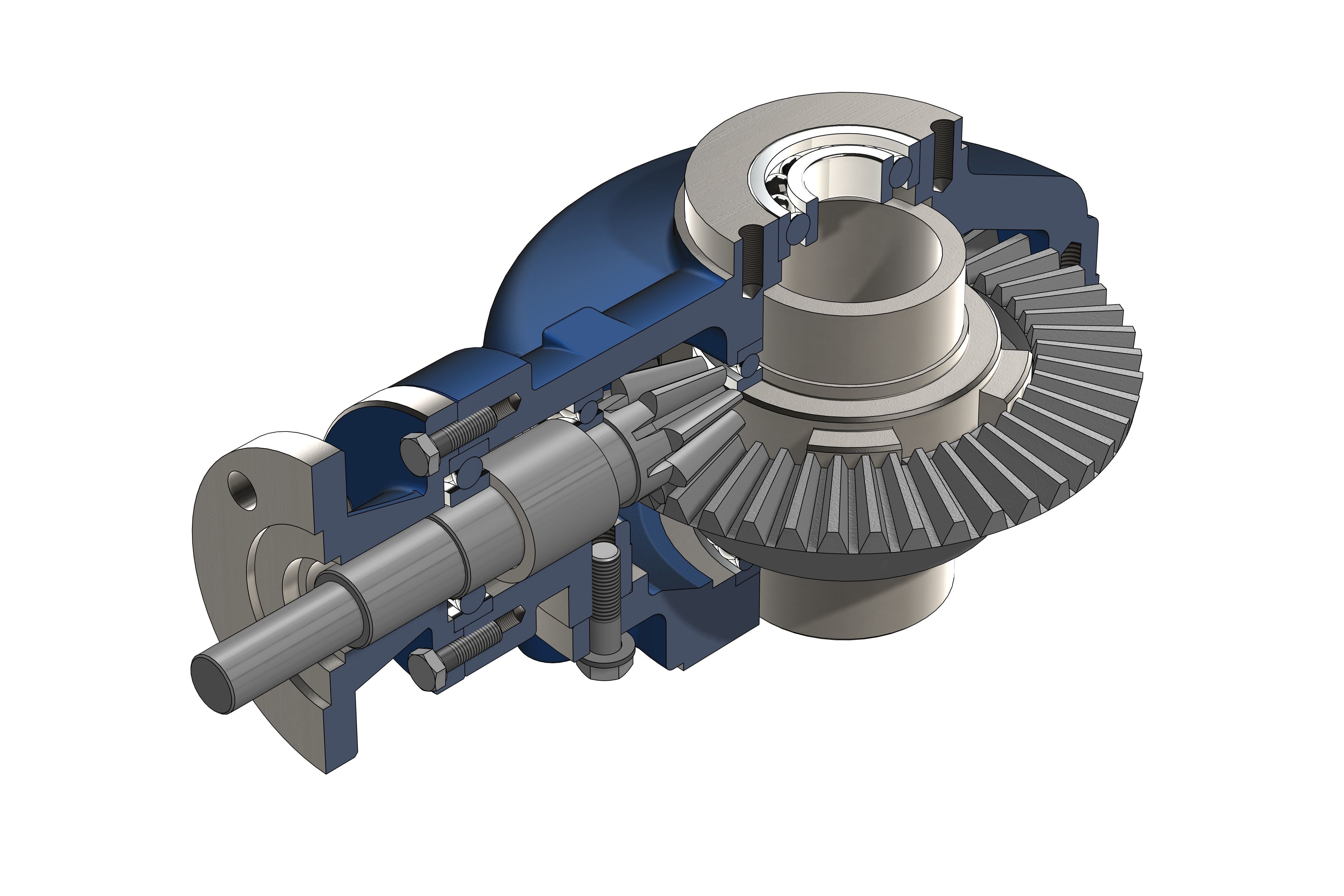 Gate Valve Gearbox - Continuous Rotation Bevel Type 3D model | CGTrader