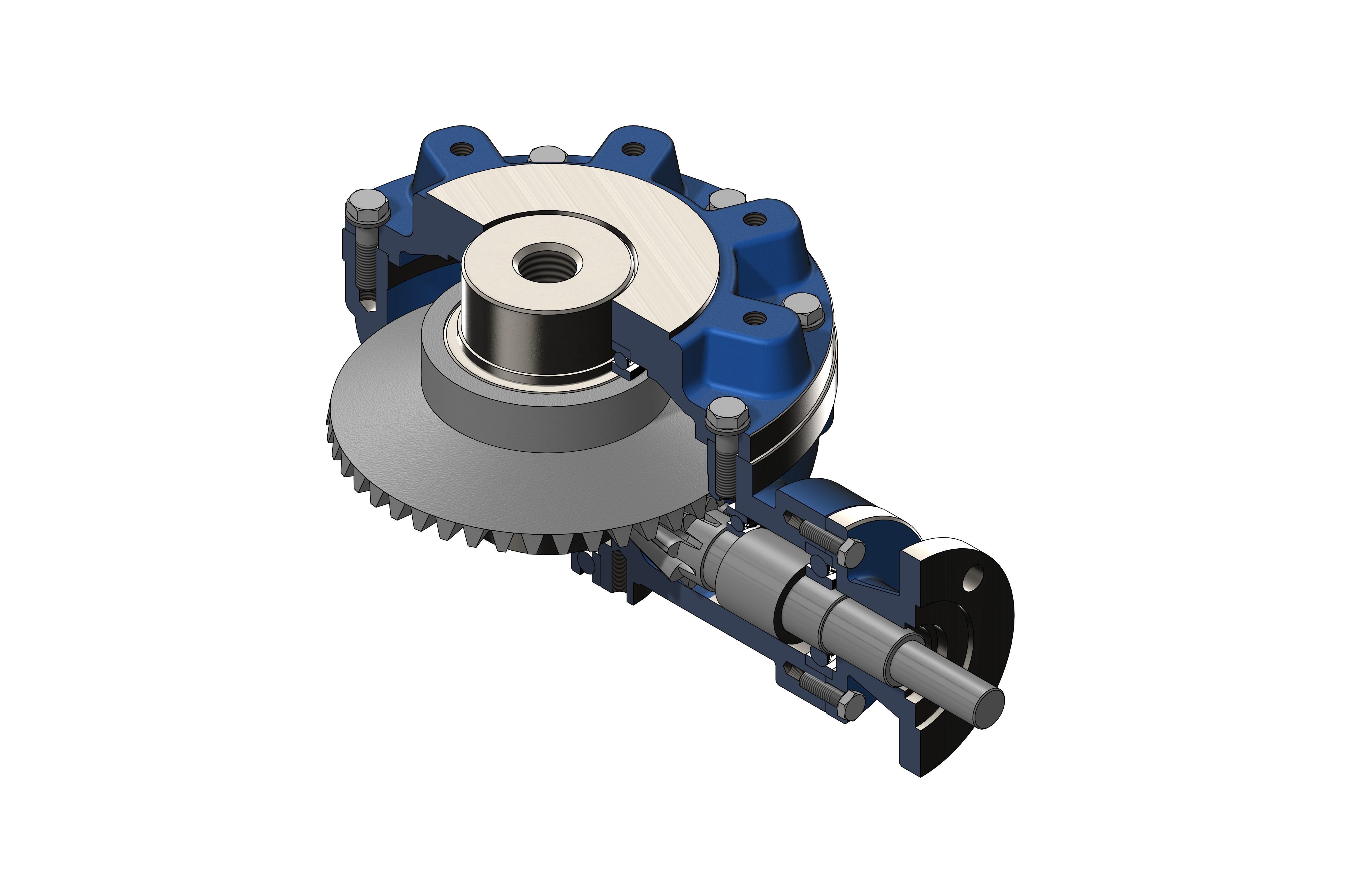 Gate Valve Gearbox - Continuous Rotation Bevel Type 3D model | CGTrader
