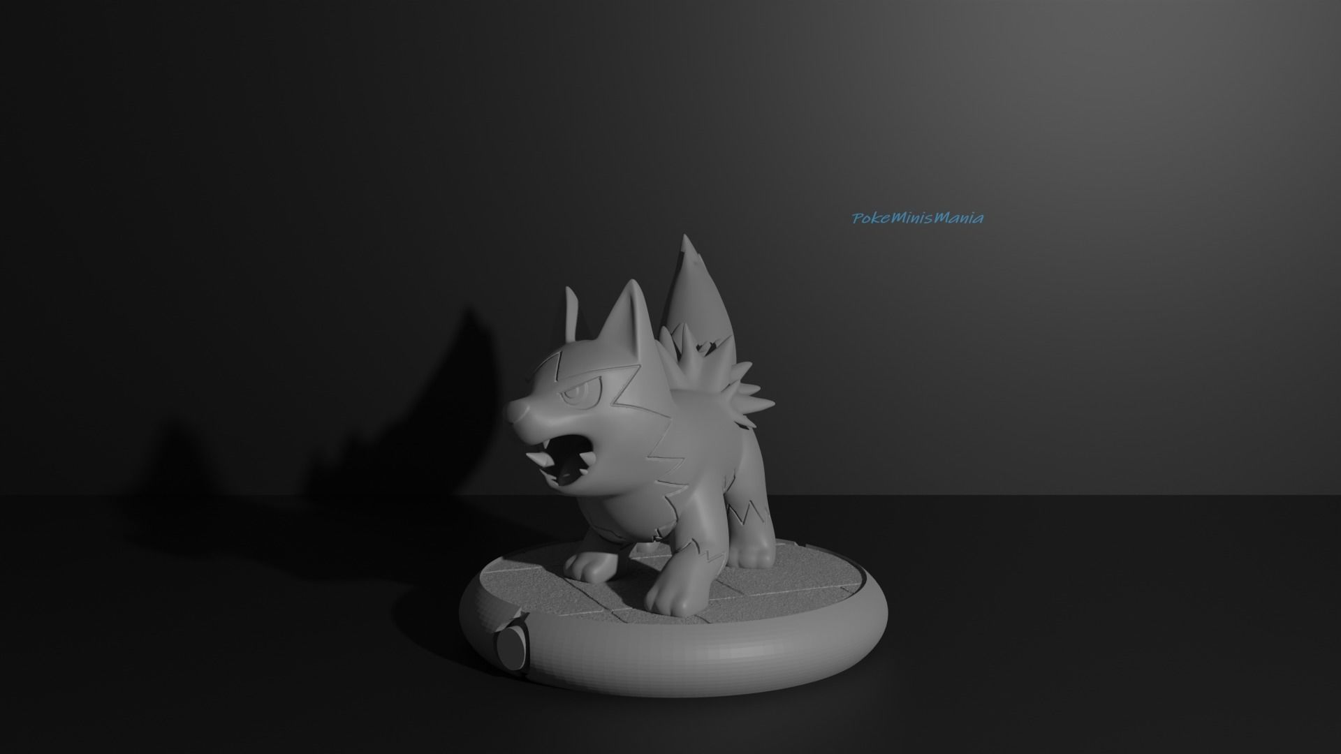 Poochyena pokemon 3D print model free 3D model 3D printable | CGTrader