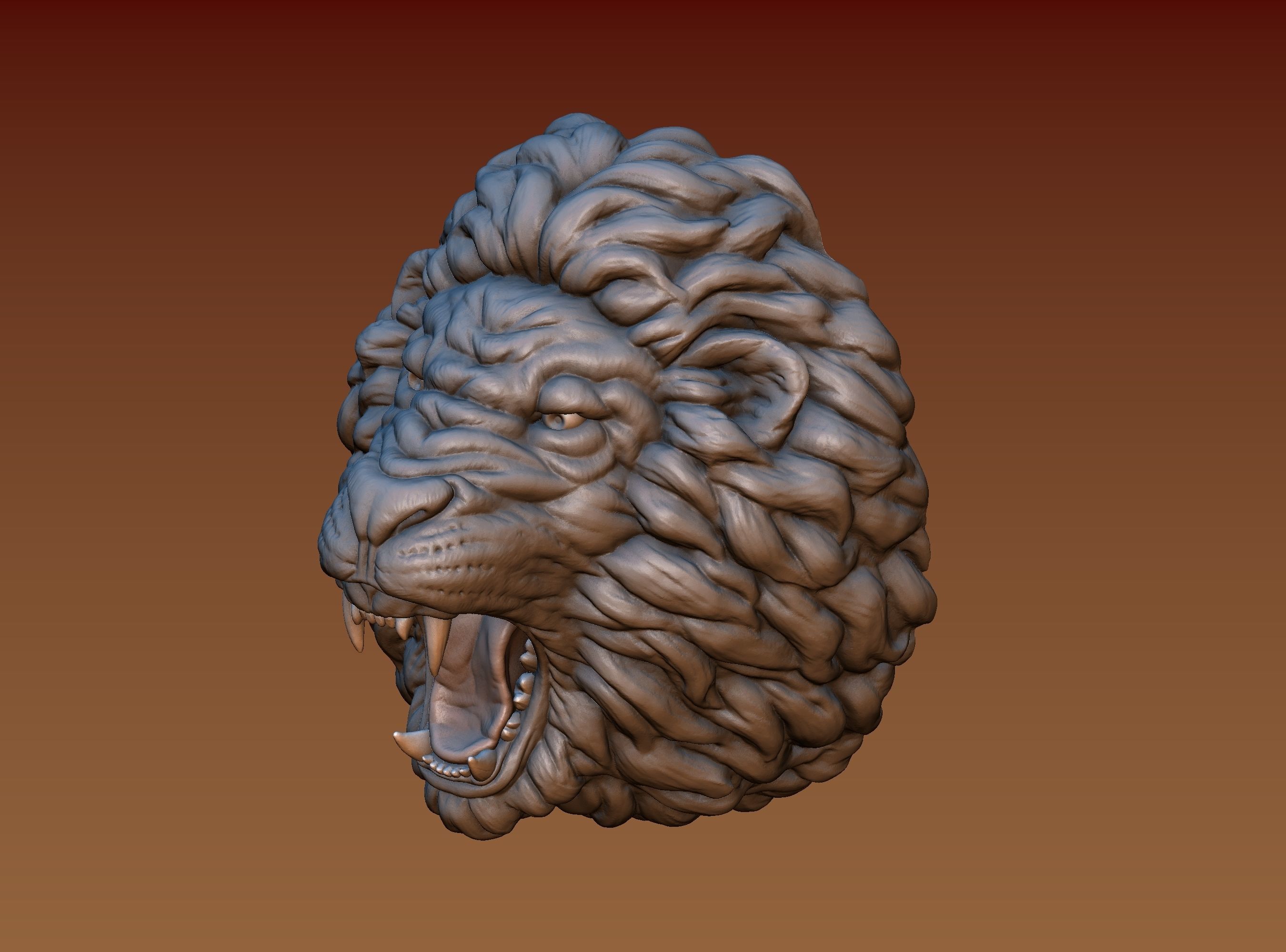 Lion head 3D model 3D printable | CGTrader