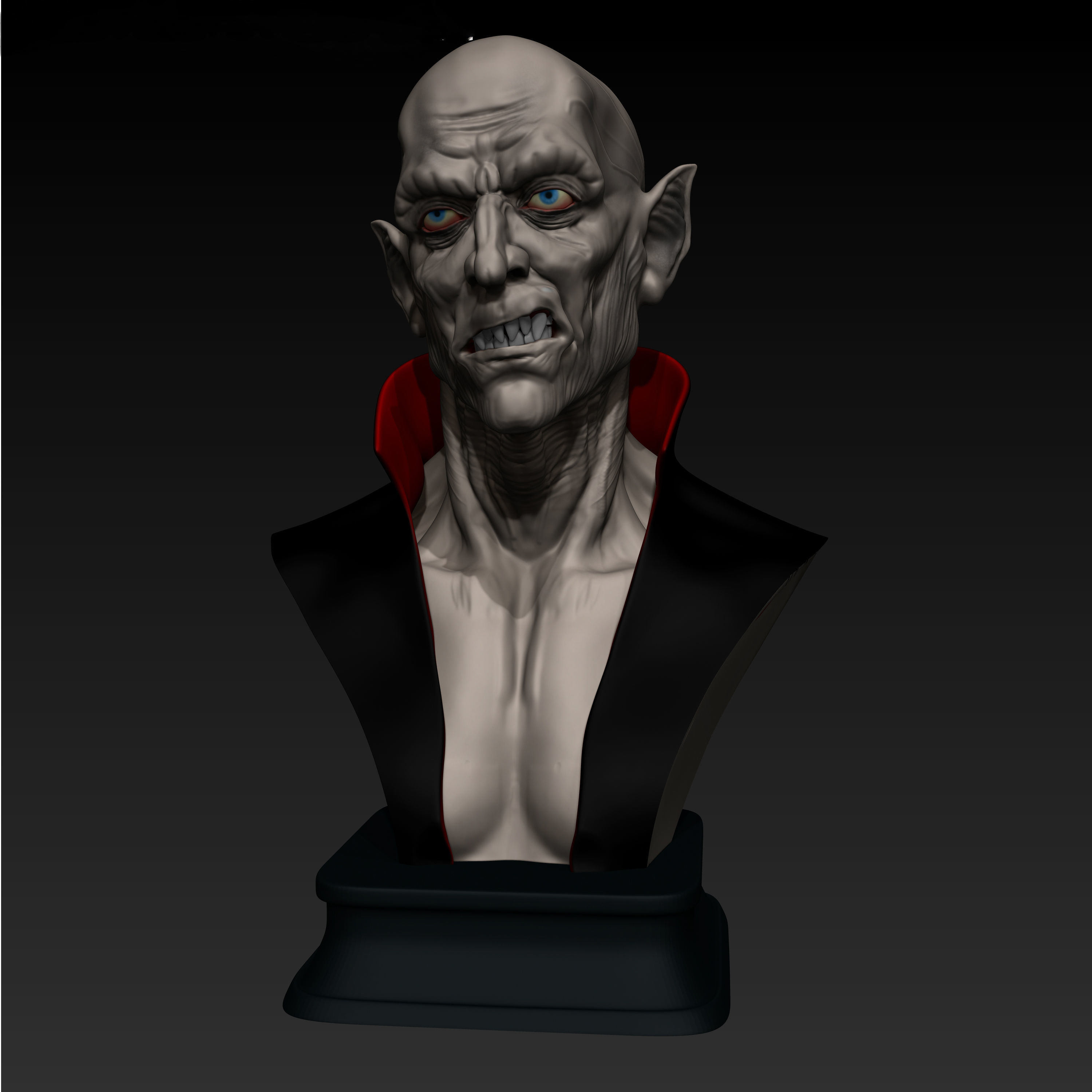 Bust vampire 3D model 3D printable | CGTrader