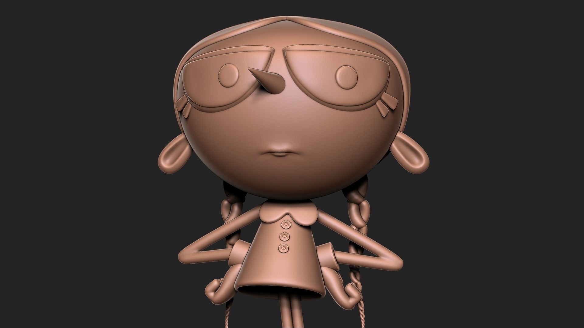 wednesday addams with base 3D model 3D printable | CGTrader