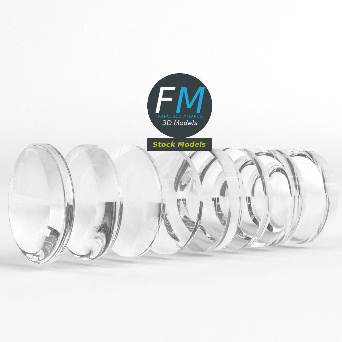 Simple optical lenses 3D model | CGTrader