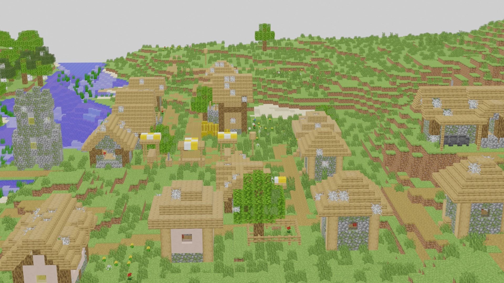Minecraft Village 3D model | CGTrader