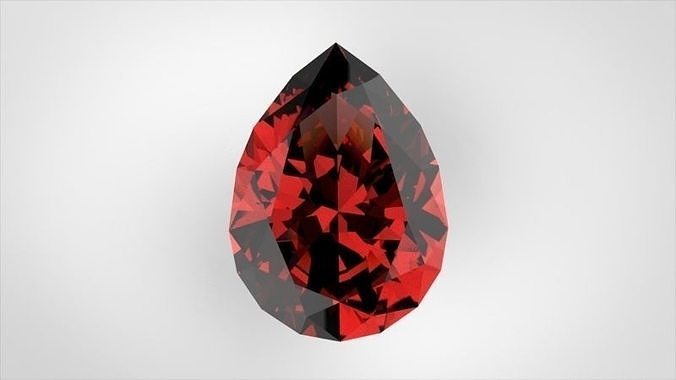 Pear-shaped gemstone 3D model | CGTrader
