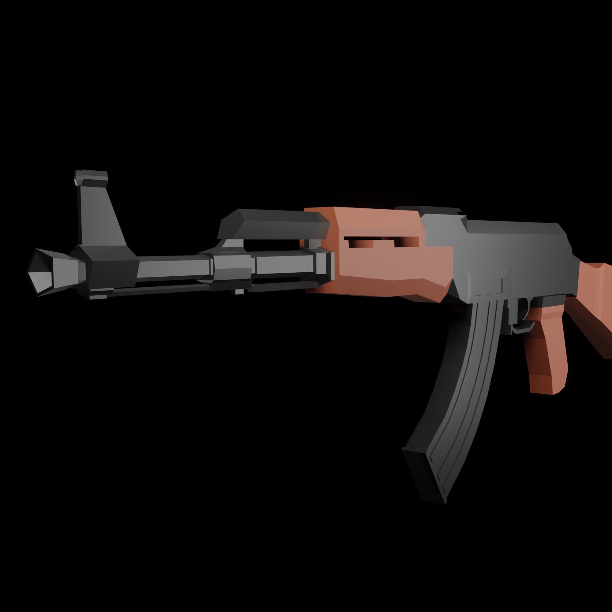 Low Poly AK-47 rifle free VR / AR / low-poly 3D model | CGTrader