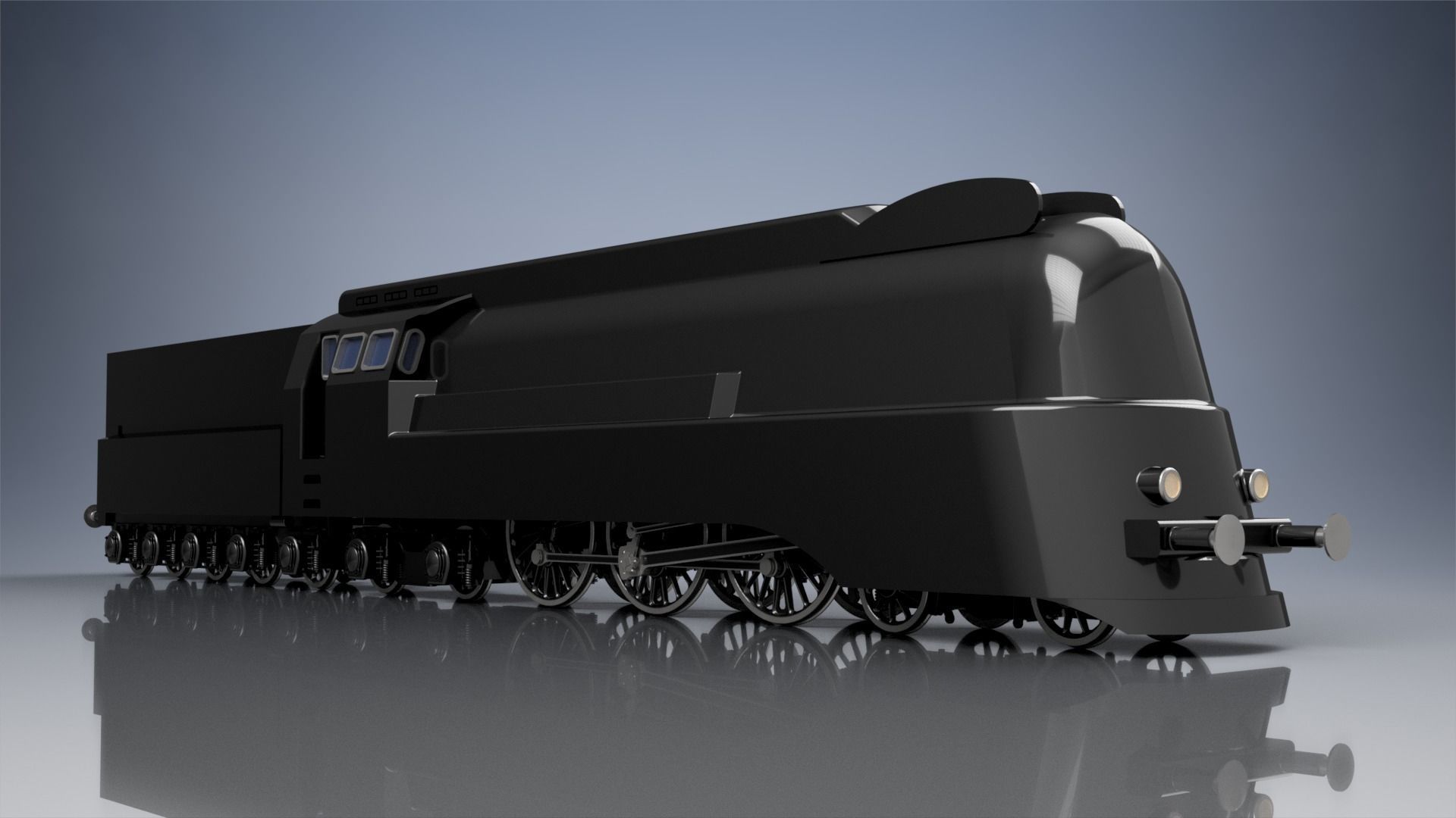 MAV 303 class streamlined locomotive concept design - N scale 3D model ...