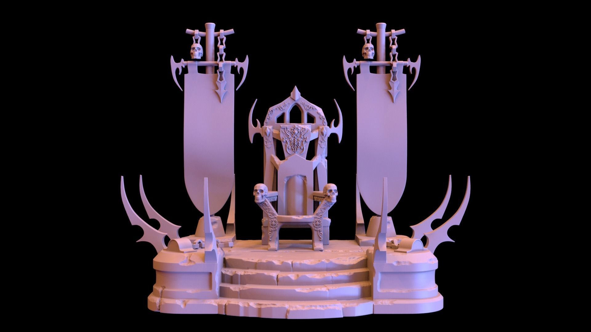 Throne Dark Elf 3D model 3D printable | CGTrader