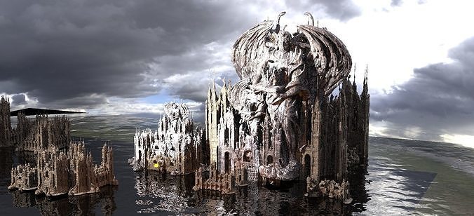 Ancient Oracle temples Kit bash 4 3D model | CGTrader