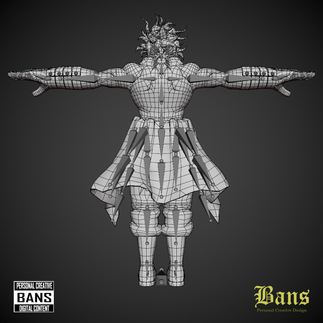 3D model EXCLUSIVE EDITION RIGGED CHARACTER KENDO RAPPA VR / AR / low ...