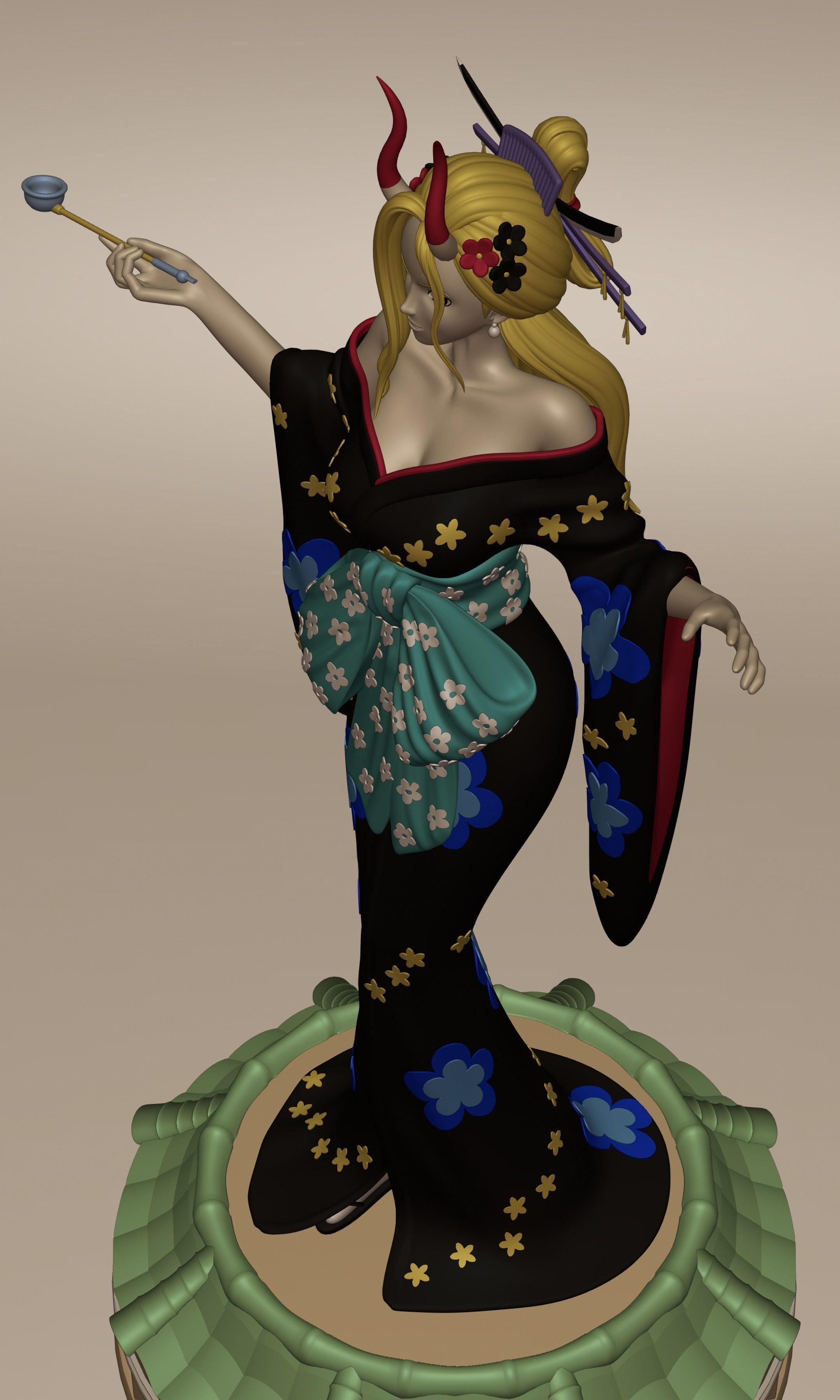 3D model BLACK MARIA ONE PIECE FIGURINE VR / AR / low-poly | CGTrader