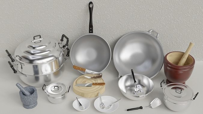 3D model Thai Kitchenware VR / AR / low-poly | CGTrader