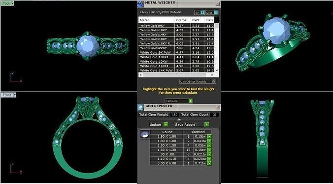 ELE34 Ring 3d Model 3D model 3D printable | CGTrader