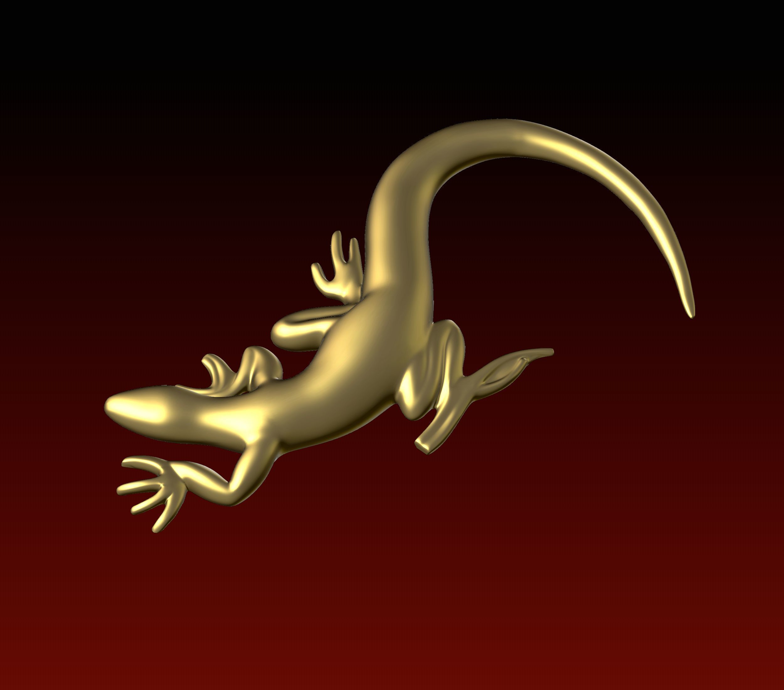 Lizard stylized 3D model 3D printable | CGTrader