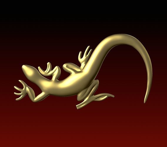 Lizard stylized 3D model 3D printable | CGTrader