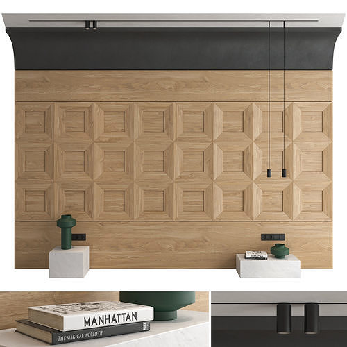 Decorative wall panel set 98 3D model | CGTrader