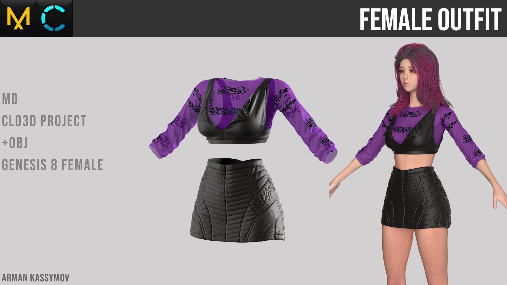 Female Outfit 3D model | CGTrader