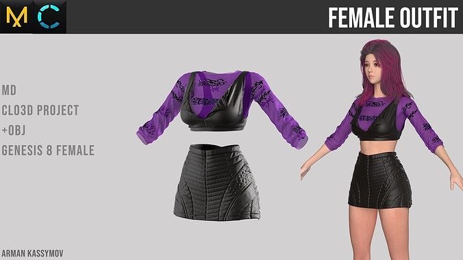 Female Outfit 3D model | CGTrader