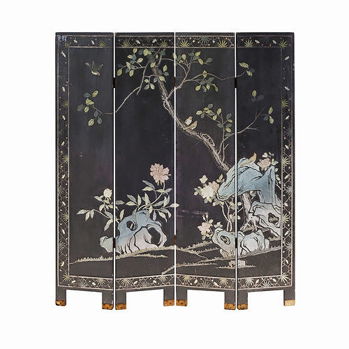 Chinese Black Lacquer Divider 3D model | CGTrader