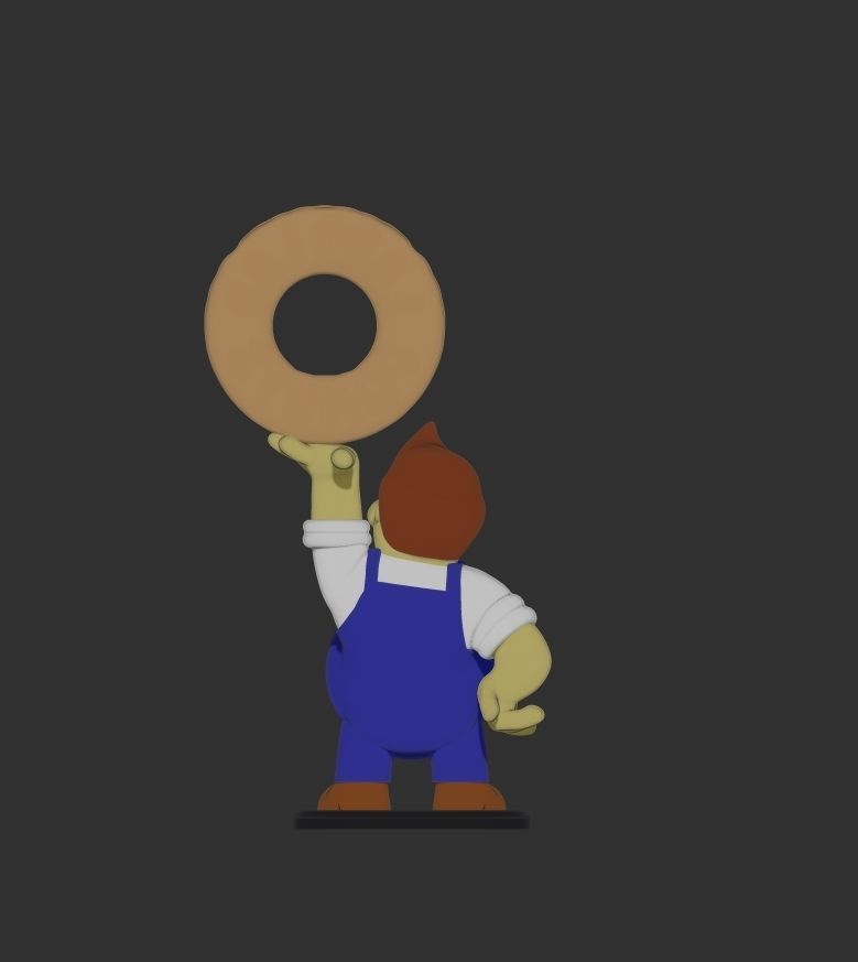 simpson donut guy lard lad 3D model 3D printable | CGTrader