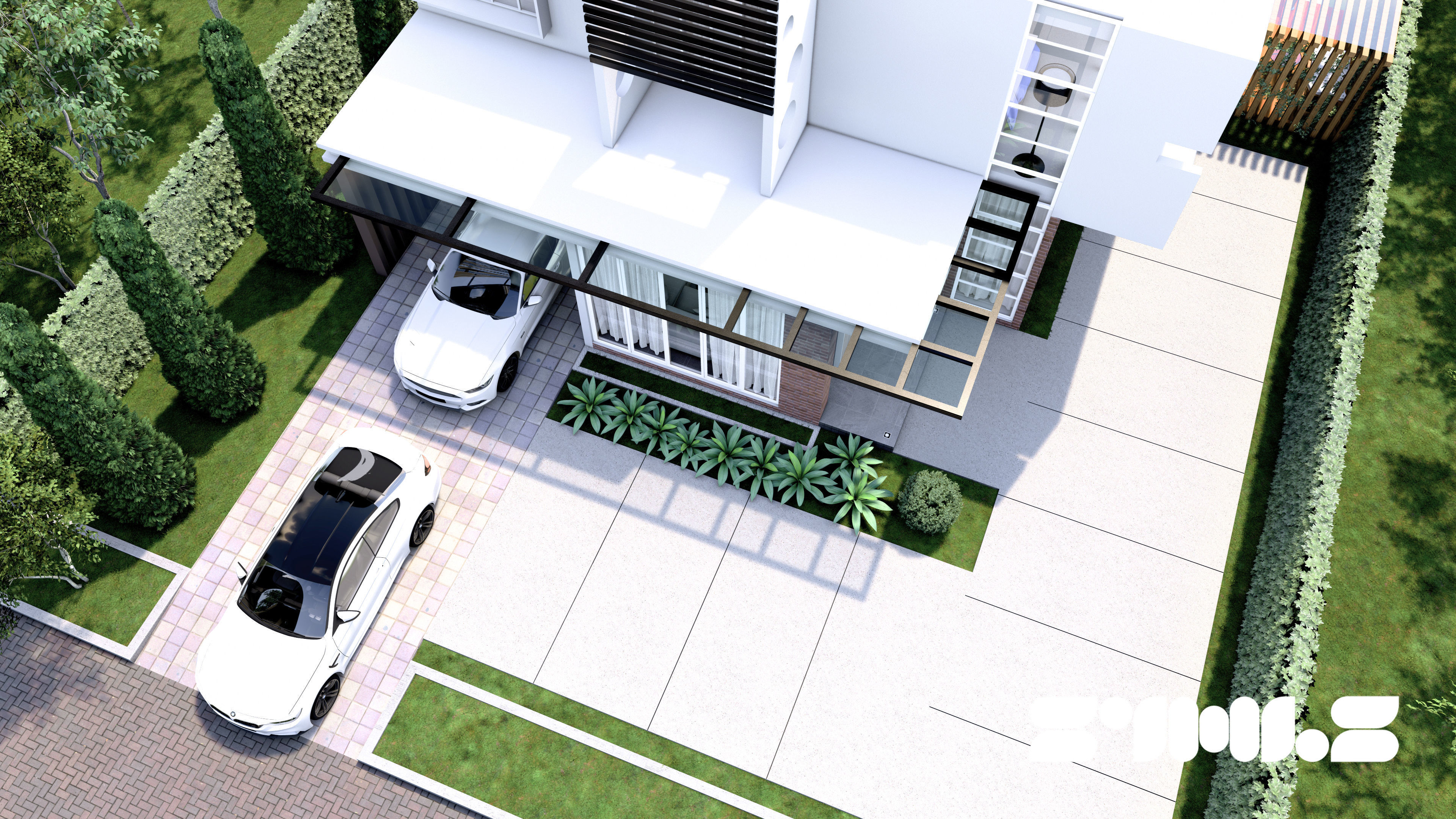 LUMION SCENE MINIMALIST HOUSE RHYSWANDI 3D model | CGTrader