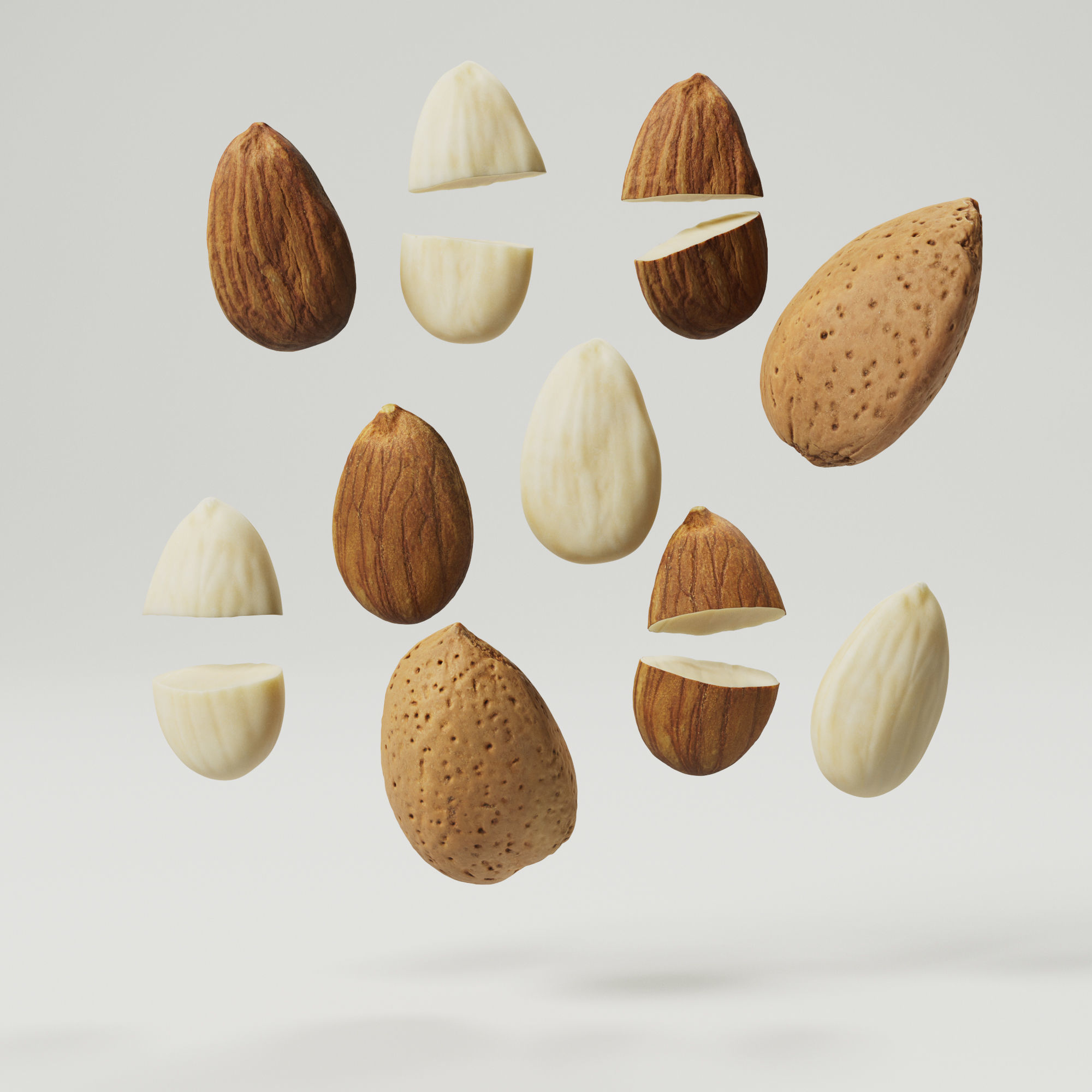 Almonds 3D model | CGTrader