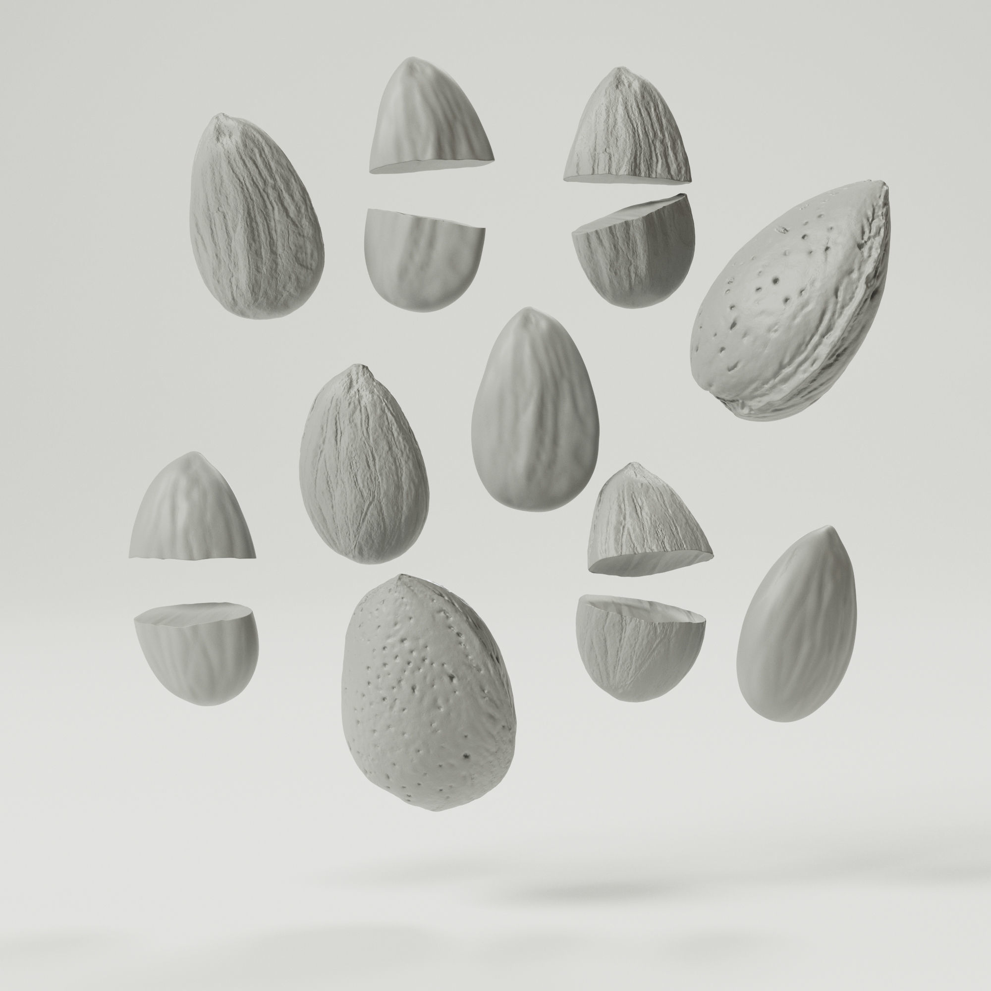 Almonds 3D model | CGTrader