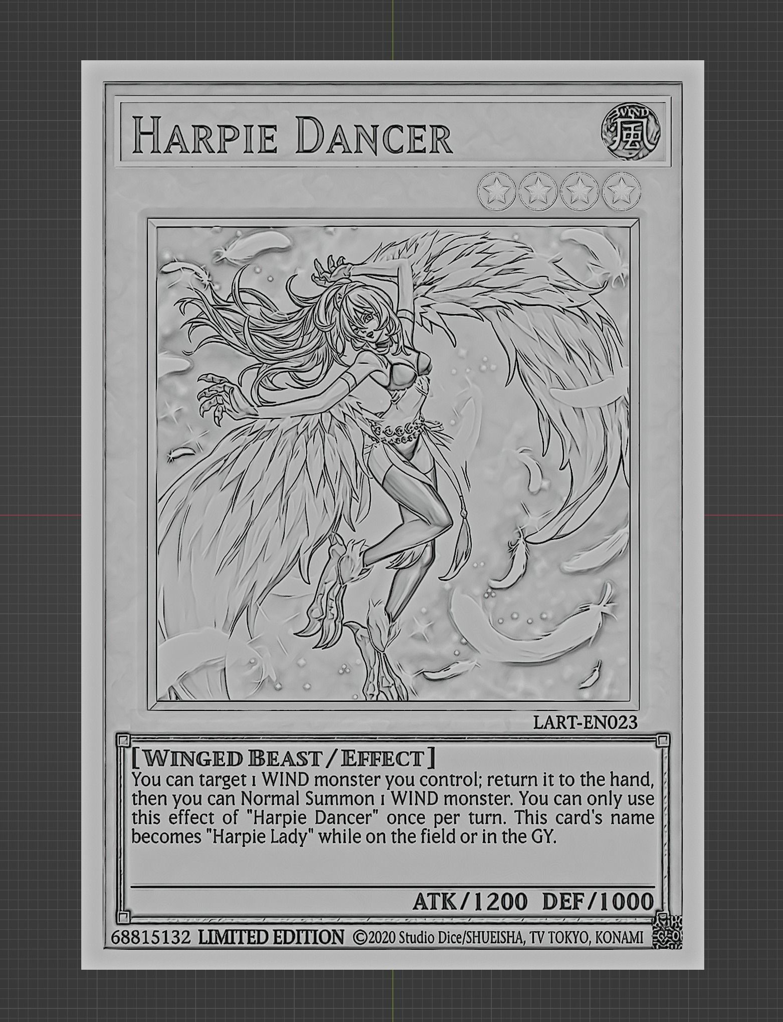 harpie dancer - yugioh 3D model 3D printable | CGTrader