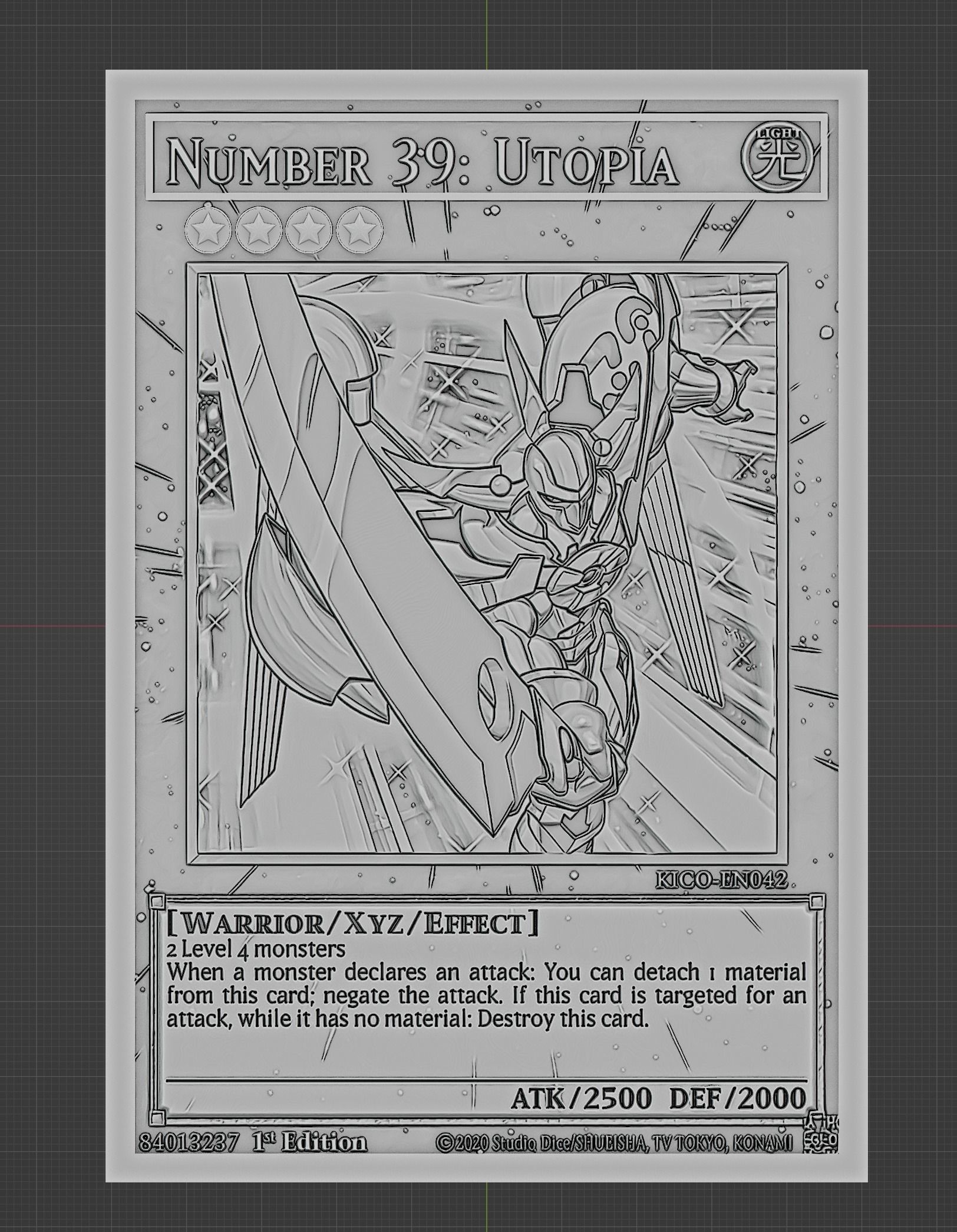 number 39 utopia - yugioh 3D model 3D printable | CGTrader