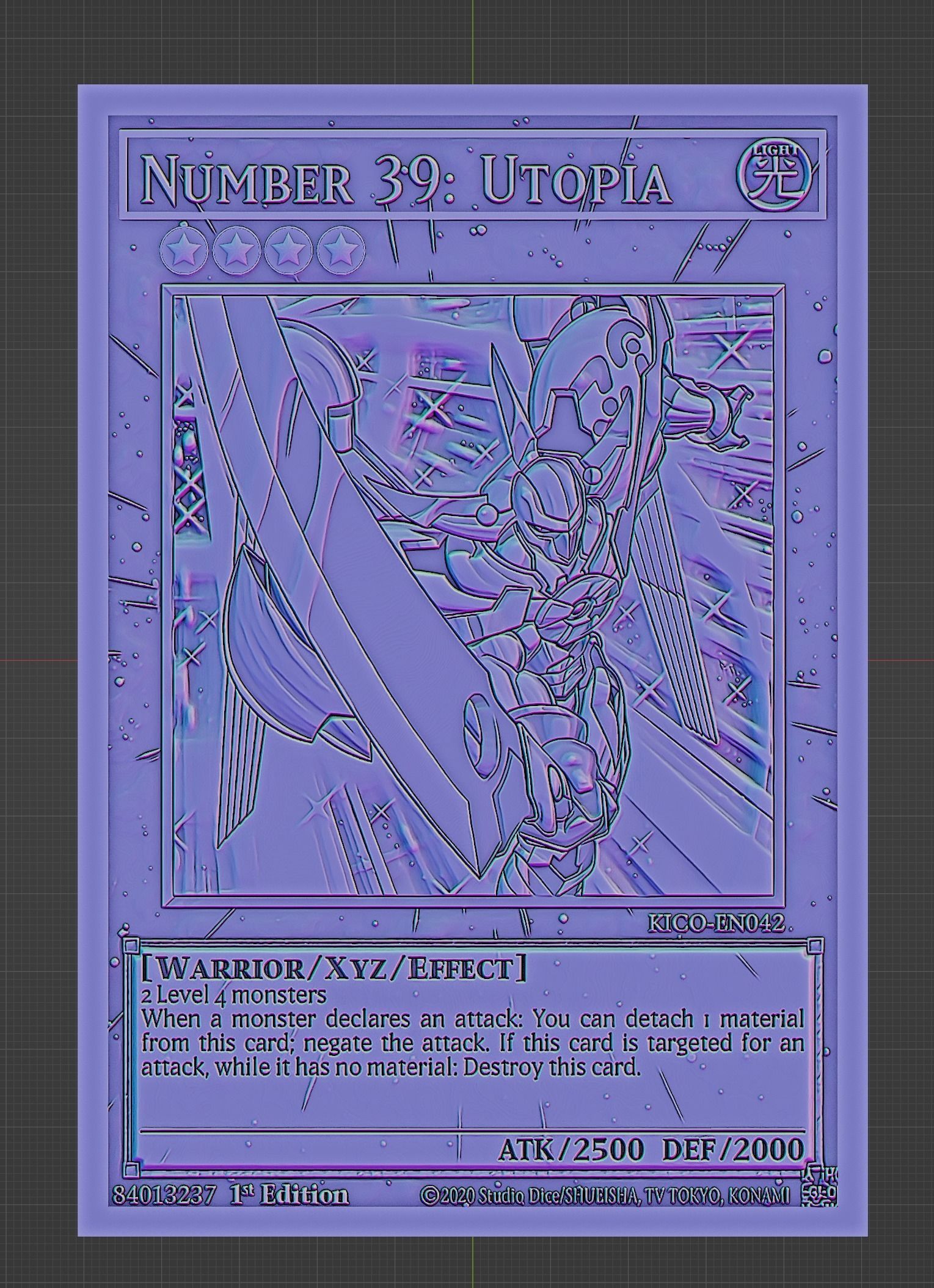number 39 utopia - yugioh 3D model 3D printable | CGTrader