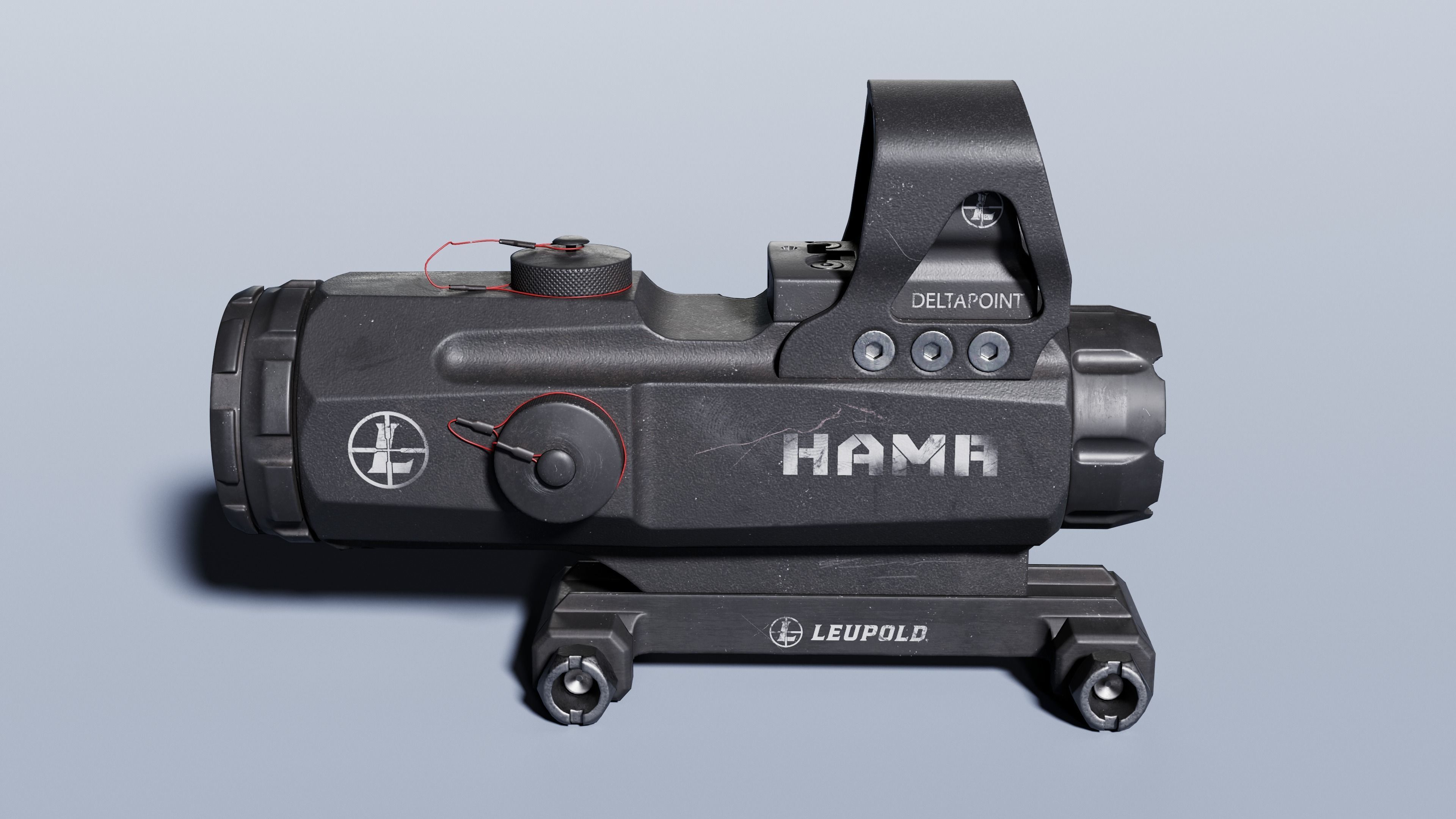 3D model Leupold Mark 4 HAMR Scope and DeltaPoint Red Dot Sight 3D ...