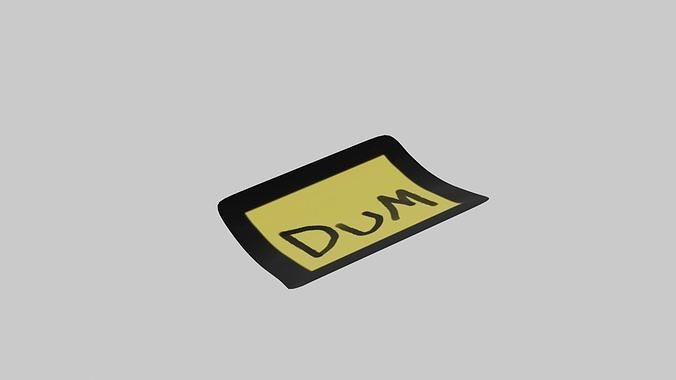 Dum Stick Note free 3D model | CGTrader