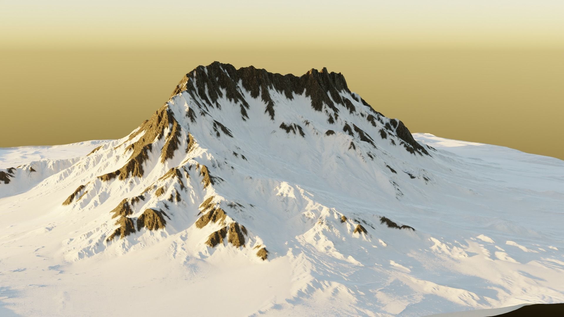 3D model Low Poly Snowy Mountain VR / AR / low-poly | CGTrader