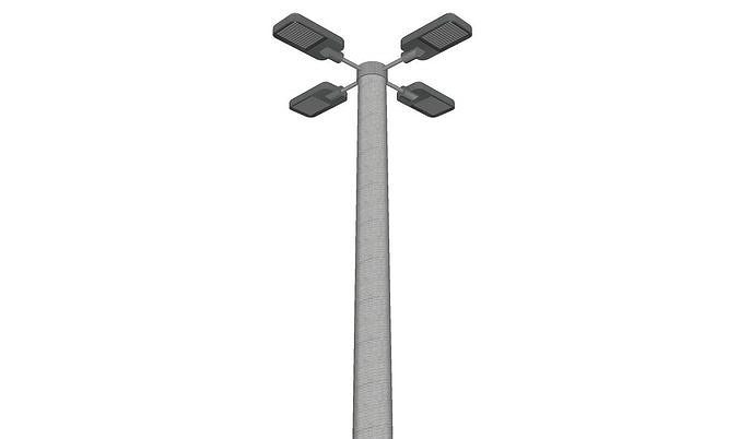 Concrete Lamp Post - Light Pole - Light Post - Street Light 02 3D model ...