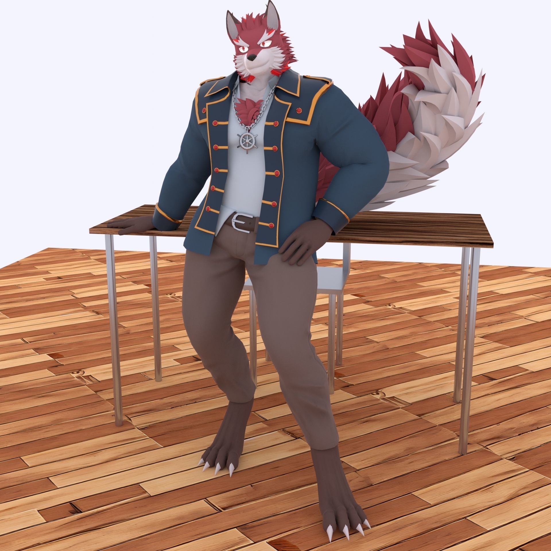 3D model Diederich Olsen from Knights College - Furry Character VR / AR ...